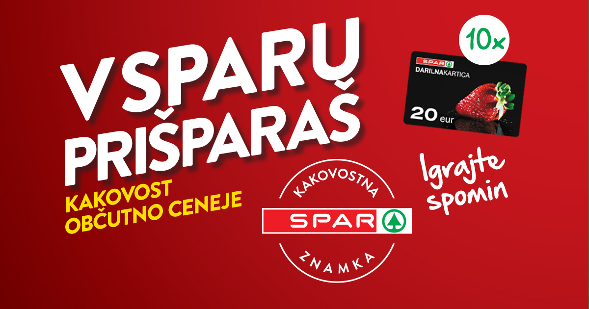 V Sparu prišparaš in vedno odlične nagrade osvajaš