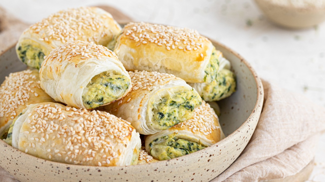 Listnate rolice s špinačo in rikoto