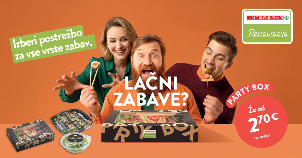 Naročite svoj Party box v restavraciji INTERSPAR | SPAR SI