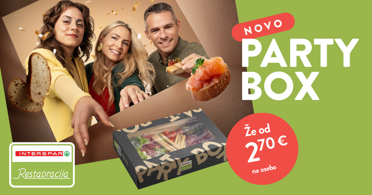 Naročite svoj Party box v restavraciji INTERSPAR | SPAR SI