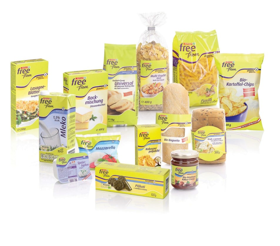 SPAR free from | izdelki brez glutena in laktoze