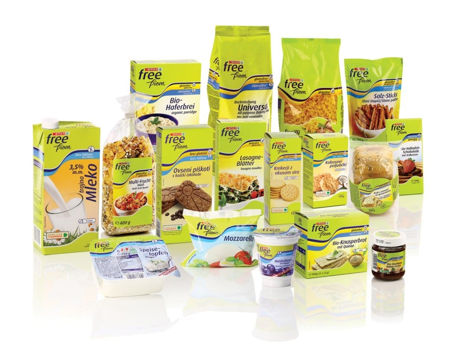 SPAR free from | izdelki brez glutena in laktoze